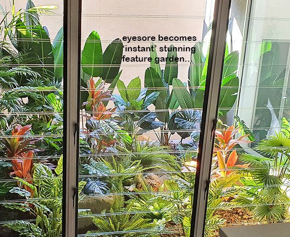 Residential eyesore becomes instant stunning Garden feature